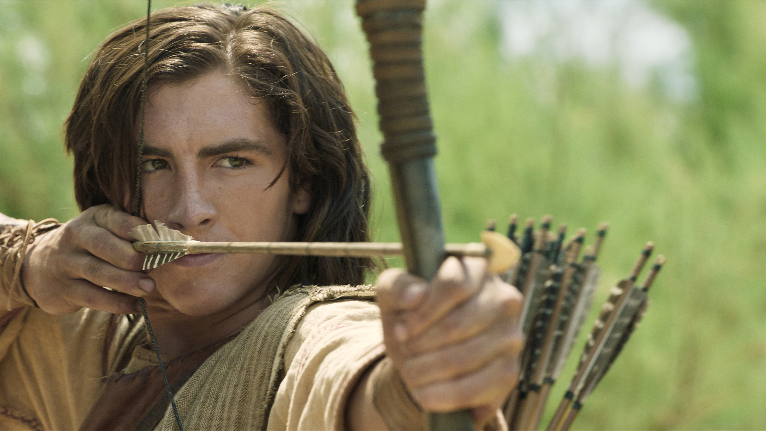 Nefi cazando para obtener alimentos