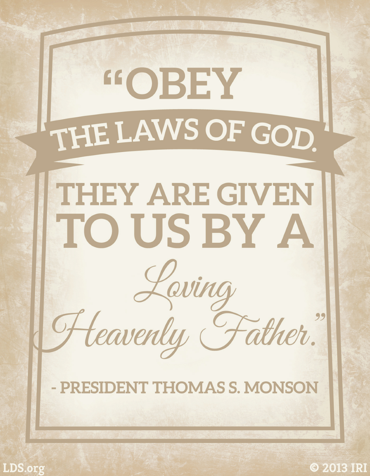 Obey the Laws of God