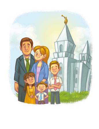 Family at the Temple