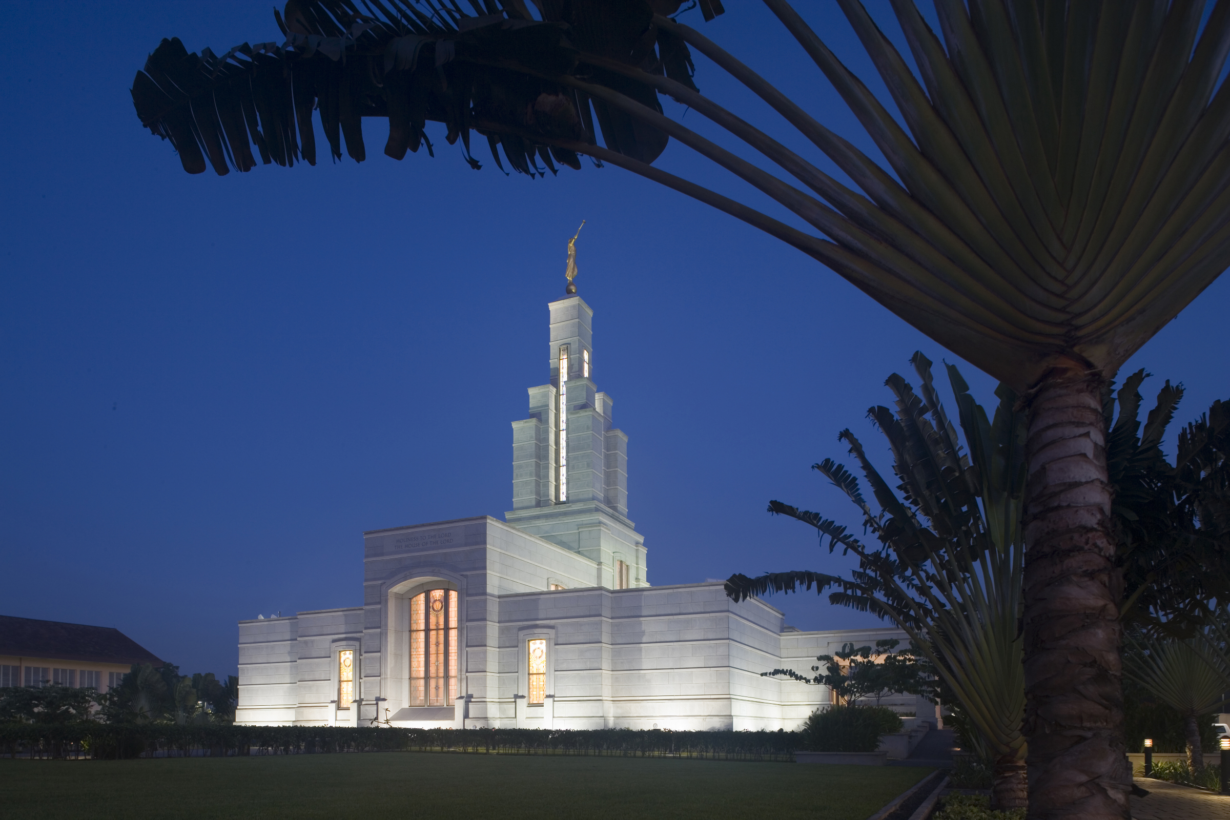Accra Ghana Temple at Night